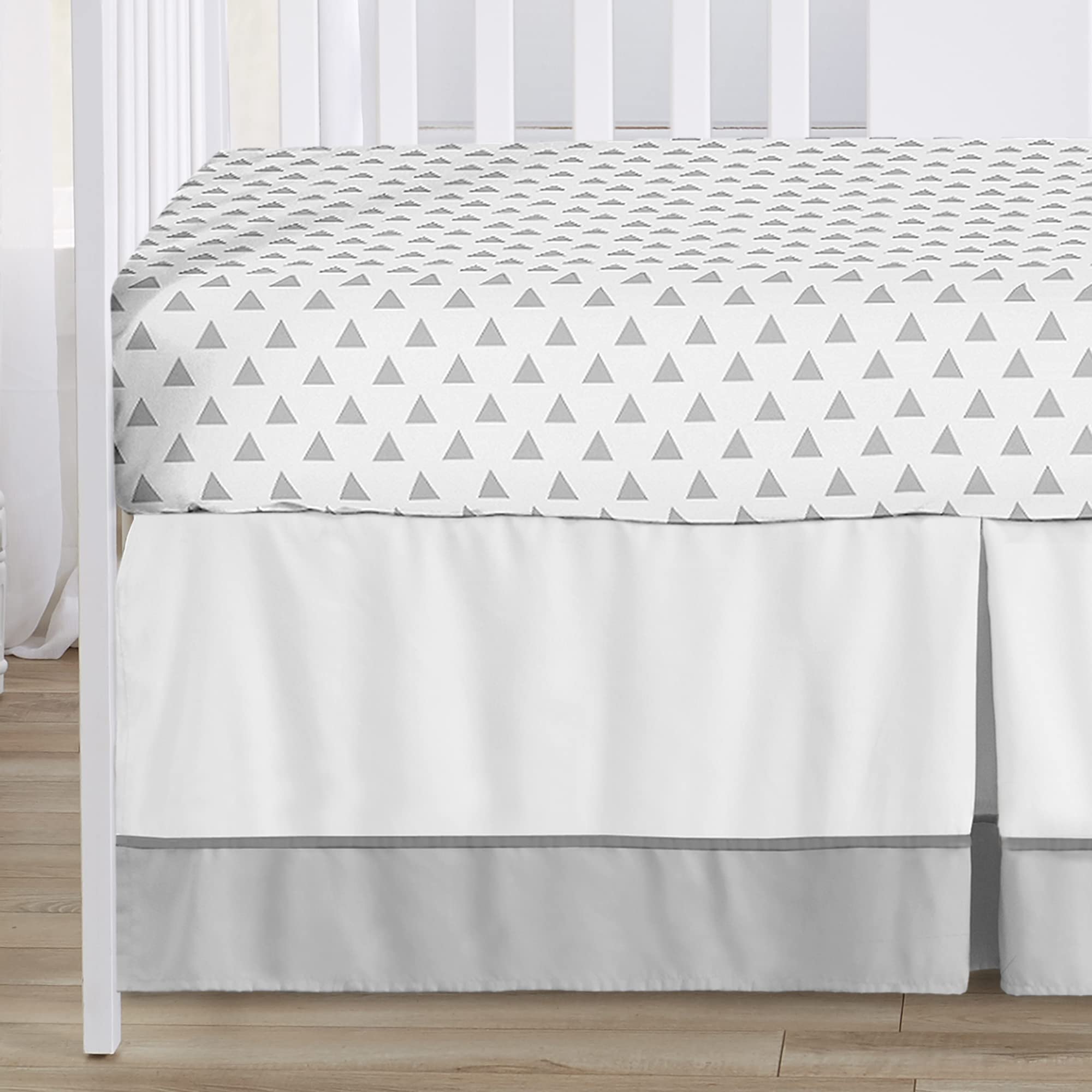 Grey and White Woodland Arrow Boy, Girl, Unisex Baby Crib Bedding Set by Sweet Jojo Designs - 4 Pieces