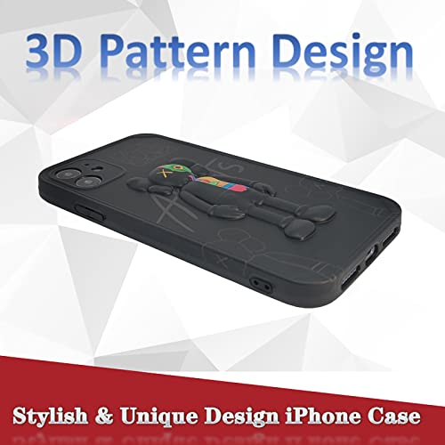 DOWINTIGER Cool iPhone 11 Case for Boys Men, Kawaii 3D Cartoon Street Fashion Shockproof Protection TPU and IMD Protective Designer Case for iPhone 11 - Black