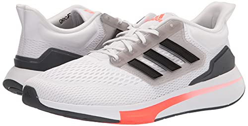 adidas Men's EQ21 Trail Running Shoe, White/Black/Grey, 9