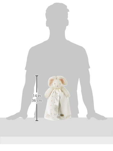 Bunnies By The Bay "Bun Bun Bunny" Buddy Blanket - 16" Stuffed Bunny and Baby Security Blanket - Super Soft Velour with Satin Lining