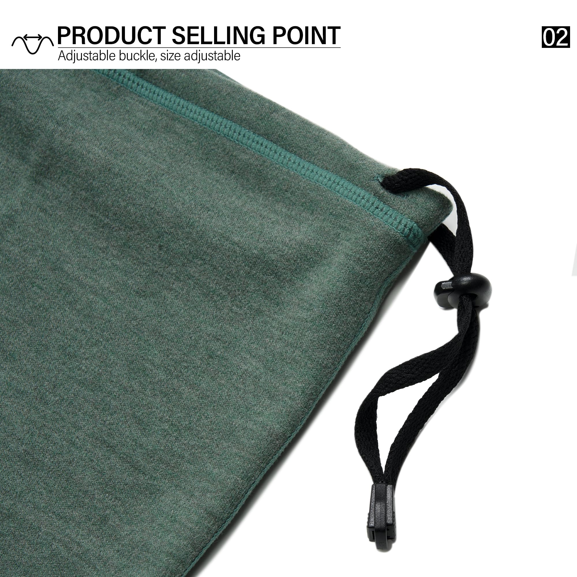 AIWOLU Neck Gaiter Warmer Windproof for Cold Weather Winter Face Mask Skiing Running Outdoor Men & Women