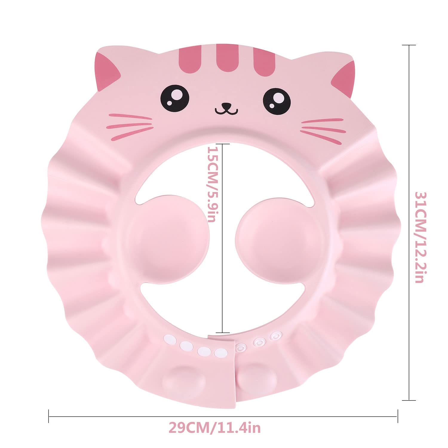 Baby Shower Cap Bath Visor Protection Adjustable Shower Bathing Cap Shield Safe Shower Shampoo Bathing Hair Washing Protector Visor Eye Ear Protection for Infants Toddlers Kids