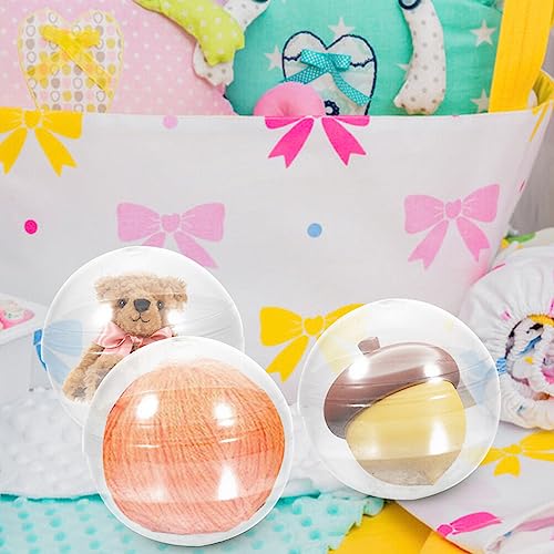 Gumball Machine Capsules 50pcs Small Round Capsules 50mm Clear Containers Empty Fillable Capsules Twisted Balls for Gumball Vending Machines Surprise Gift Plastic Ball Favor
