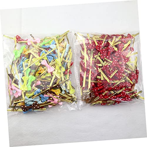 Gift Bag Ties 100pcs Packaging Favor Bag Ties Metallic Cable Bow Ties Food Pack Gift Pack Food Sealing Tie Lollipop Cable Tie Candy Sealing Tape Rosy Lollipops Ties Tie
