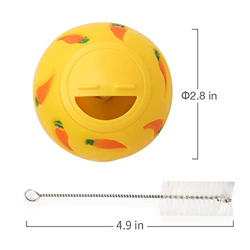 Niteangel Treat Ball, Snack Ball for Guinea Pigs, Rabbits, Hedgehogs and Other Small Pets (Small, Yellow, Blue & Green)