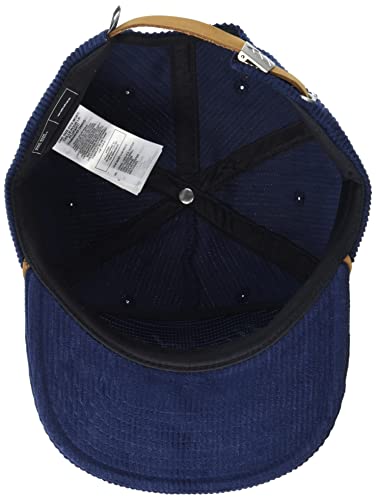 adidas Corduroy Leather Rope 5-Panel Hat, Collegiate Navy, One Size