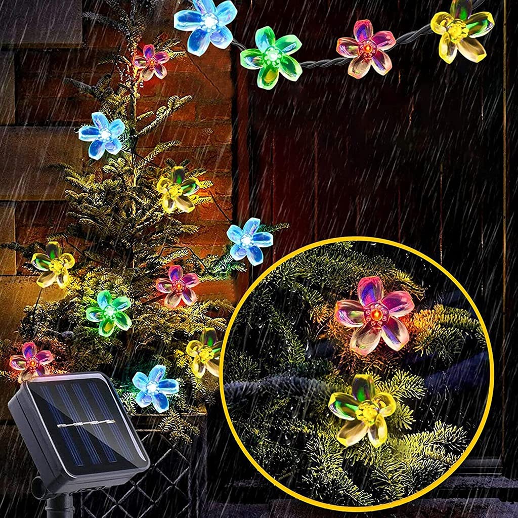 Flystoo Solar String Light Waterproof Christmas Party Fairy Lights Outdoor Solar Lamp for Home Garden Patio Yard (Emitting Color : Solar Light White)