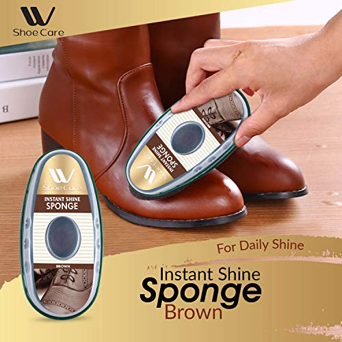 WBM Instant Shoe Shine Sponge,Brown,11ml