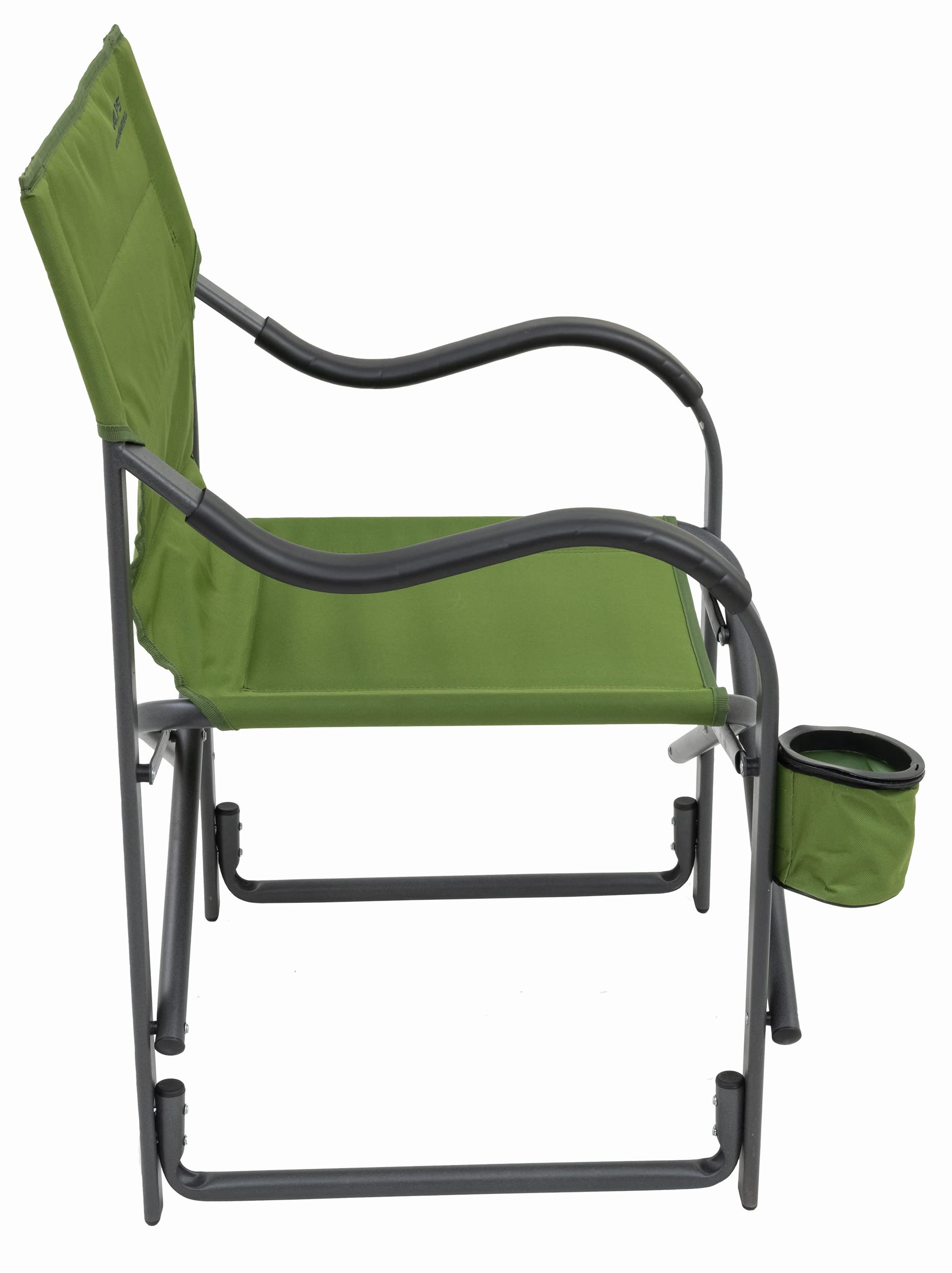 ALPS Mountaineering Camp Chairs for Adults - Comfortable Padded Polyester Fabric Over Sturdy Wide Aluminum/Steel Frame with Tall Back, Folds Flat, Khaki