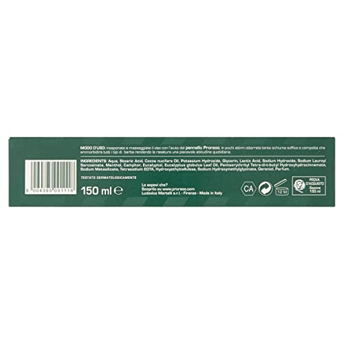 Proraso Shaving Cream, Refreshing and Toning, 5.2 oz