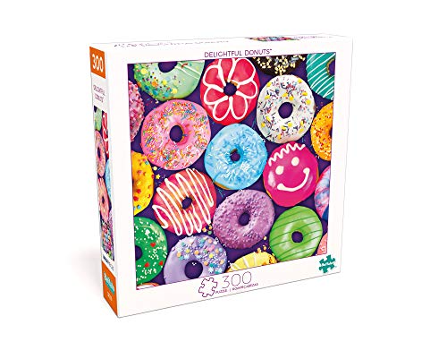 Buffalo Games - Delightful Donuts - 300 Large Piece Jigsaw Puzzle Multicolor, 18"L X 18"W