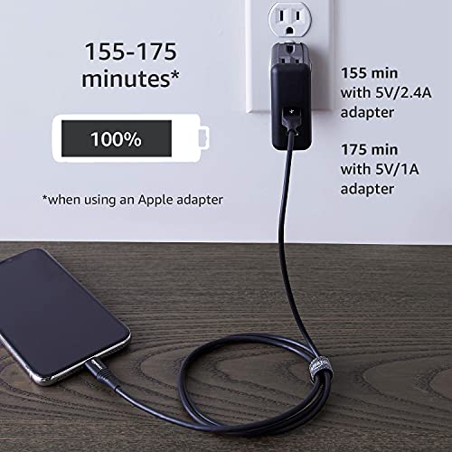 Amazon Basics USB-A to Lightning Cable Cord, MFi Certified Charger for Apple iPhone, iPad, 20,000 Bend Lifespan - Black, 3-Ft