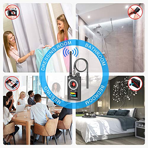 Anti Spy Detector, RF Detector & Camera Finder, Bug Detector, Upgraded RF Signal Detector, KORKUAN GSM Tracking Device for Wireless Audio Bug Hidden Camera Detector ¡