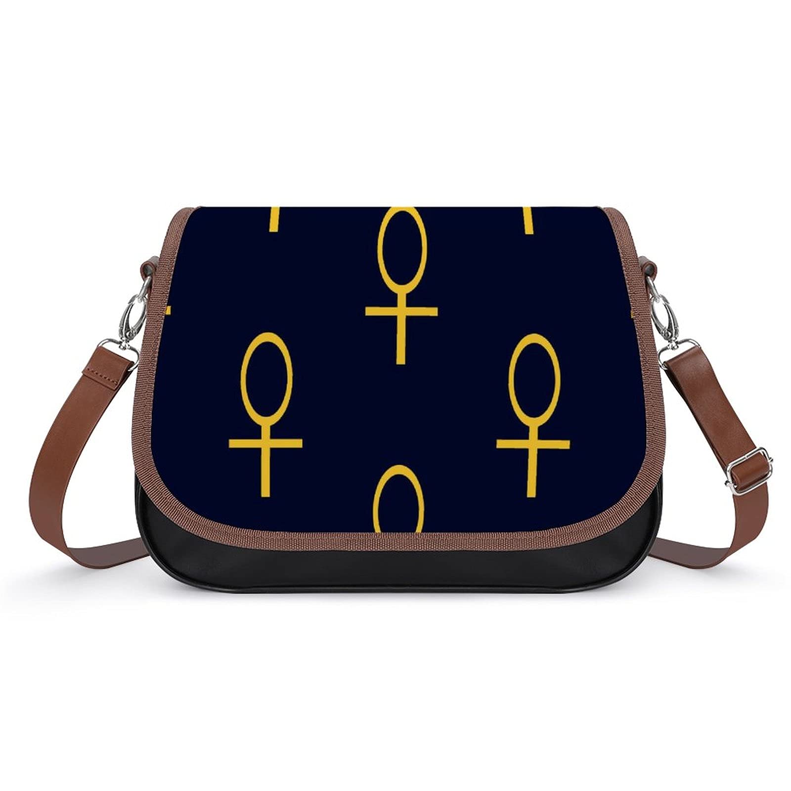 FunnyStar Ankh Pattern Women's Crossbody Bag Messenger Handbags Purse with Adjustable Shoulder Strap