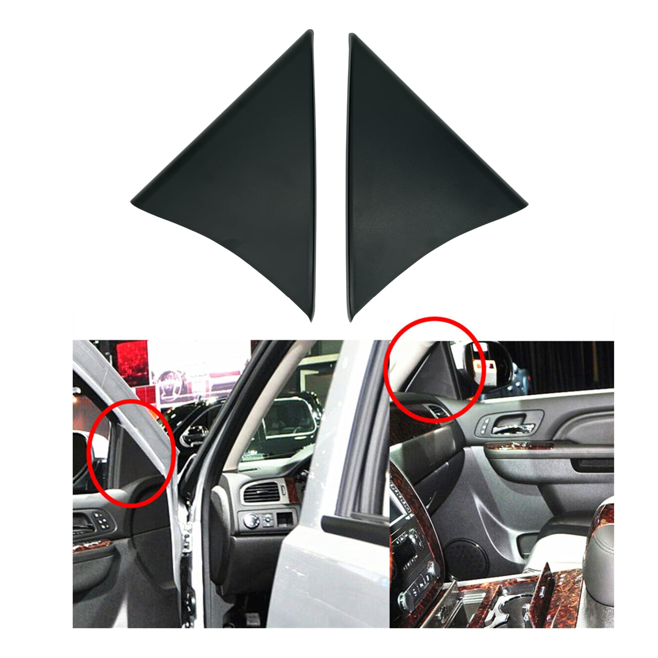 ALTBET Pair Front Door Upper Trim Panel