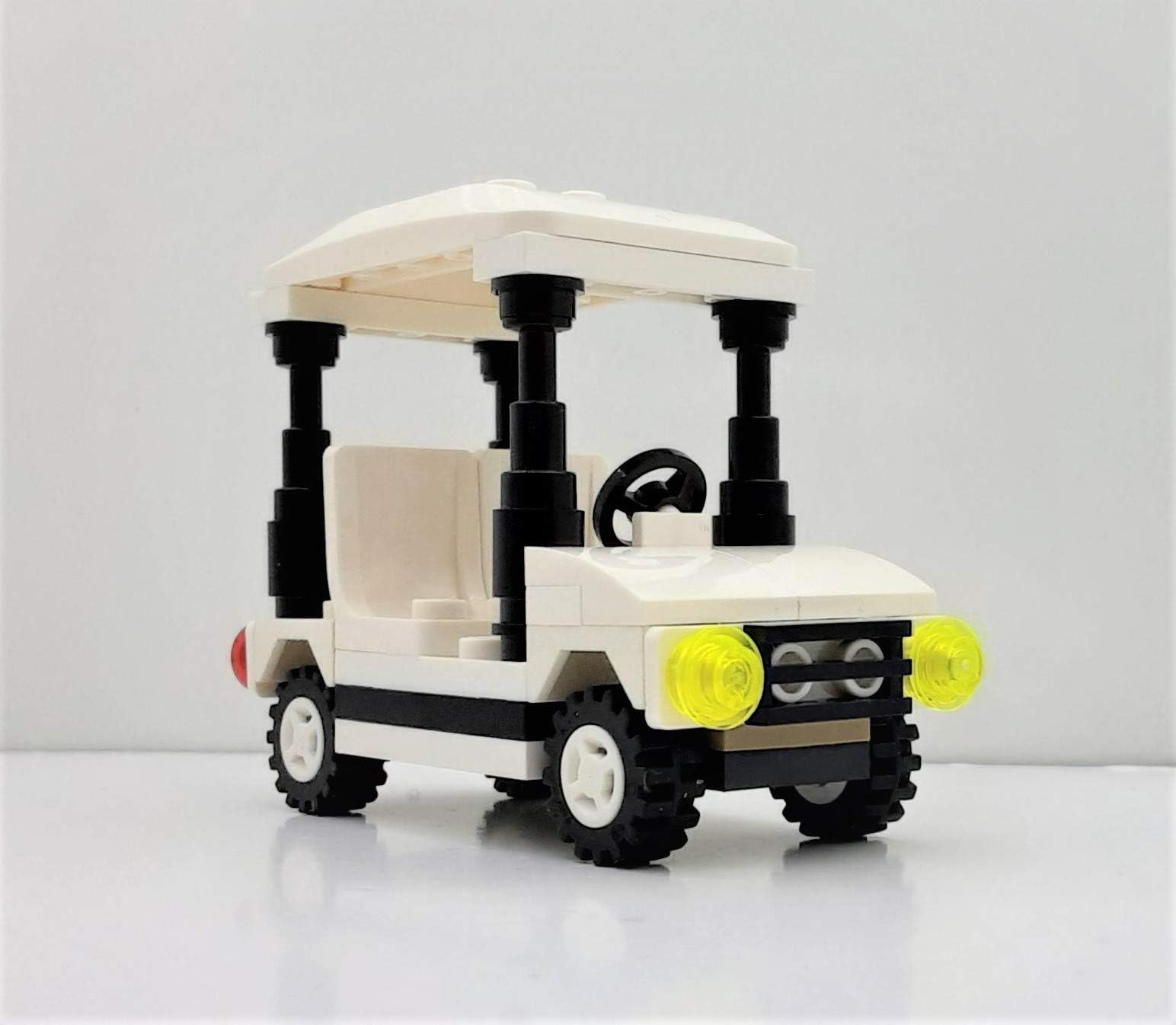 Building Brick Toys MOC City Town Village Golf Cart Compatible with All Major Brands Gulf Buggy for Kids Ages 4+ Great Gift Ideas AFOL