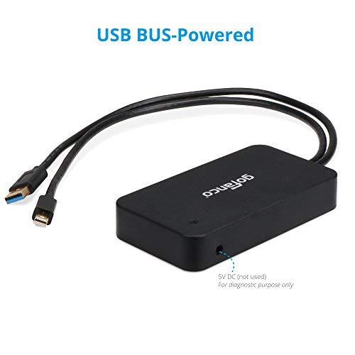 gofanco Mini DisplayPort (Thunderbolt 2) 1080p Video Dock/Docking Station - 1080p HDMI or DisplayPort (DP) - USB 3.0 and Gb Ethernet Adapter Hub for MacBook, Surface Pro 2/3/4/5 and Laptop (mDPDock)