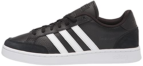 adidas Men's Grand Court SE Racquetball Shoe, Black/White/Dove Grey, 9