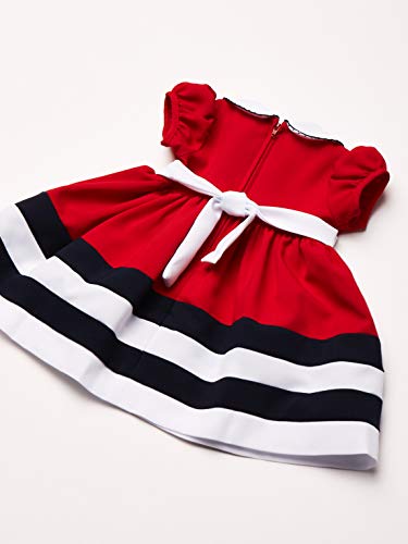 Bonnie Baby Baby Peter Pan Collar Nautical Dress and Panty Set, Red, 3-6 Months