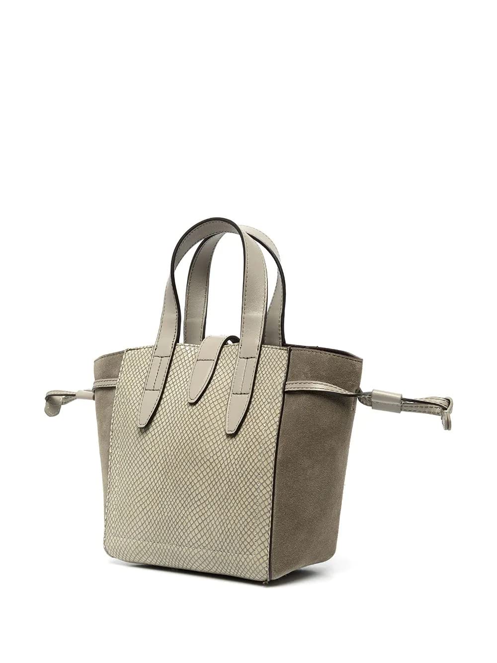 Furla Women's Net Light Gray Leather Small Tote Handbag