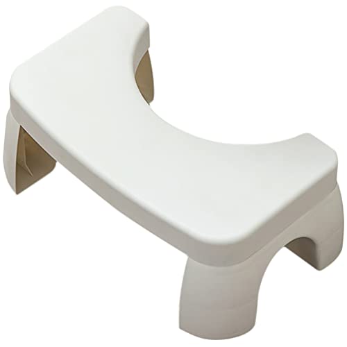 Housoutil Bathroom Step Stool Potty Toilet Stool Squatting Poop Stool Baby Step Stool for Bathroom Non-Slip Potty Stool for Children and Adults in Bathroom Toilet White Toilet Stool