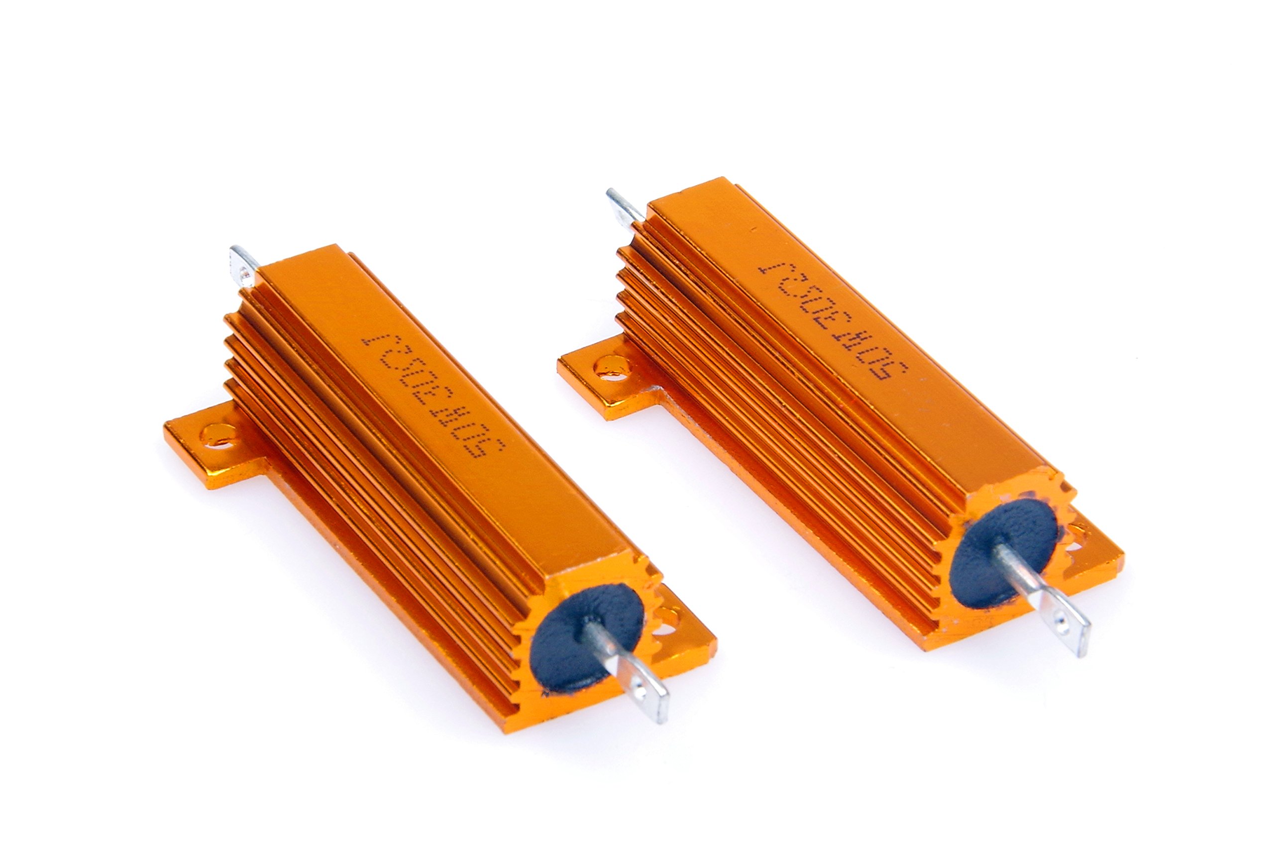 LM YN 50 Watt 30 Ohm 5% Wirewound Resistor Electronic Aluminium Shell Resistors Gold (Pack of 2)