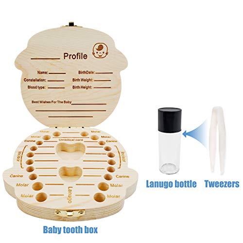 PAMBO Baby Tooth Fairy Box Keepsake For Lost Tooth Boys| Tooth Holder for Kids | Baby Shower & Birthday Gift