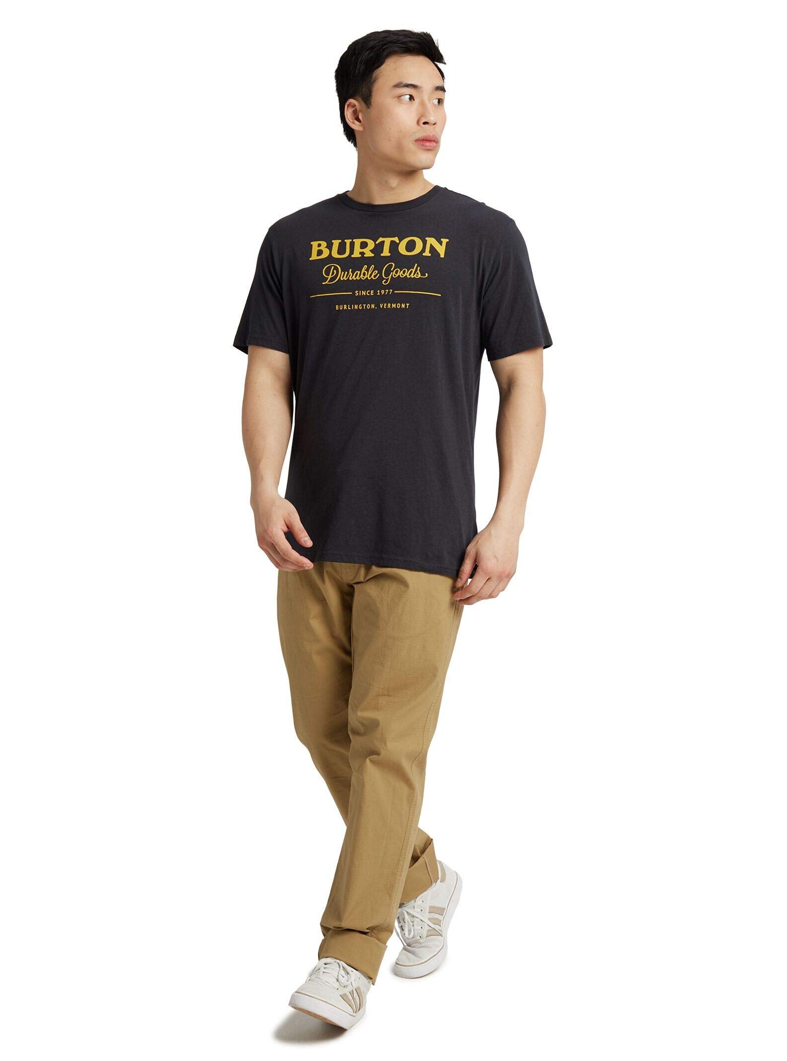 Burton Mens Durable Goods Short Sleeve Tee, True Black New, Medium