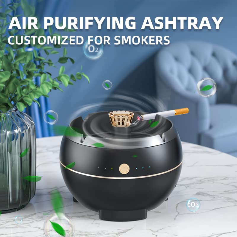 BAIRUTONG 2 in 1 smokeless ashtray,best gift for smokers,Rechargeable smokeless ashtray suitable for home, office, club etc(Plastic ashtray)
