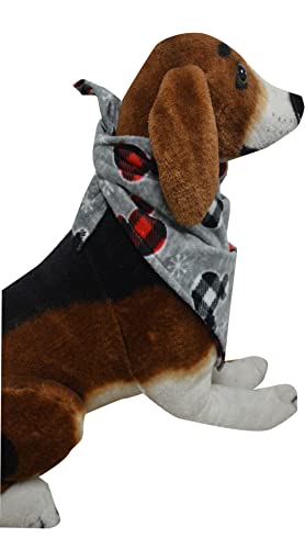 Briefly Stated Mickey Mouse Plaid Ears Merry Christmas Pet Bandana (One Size)