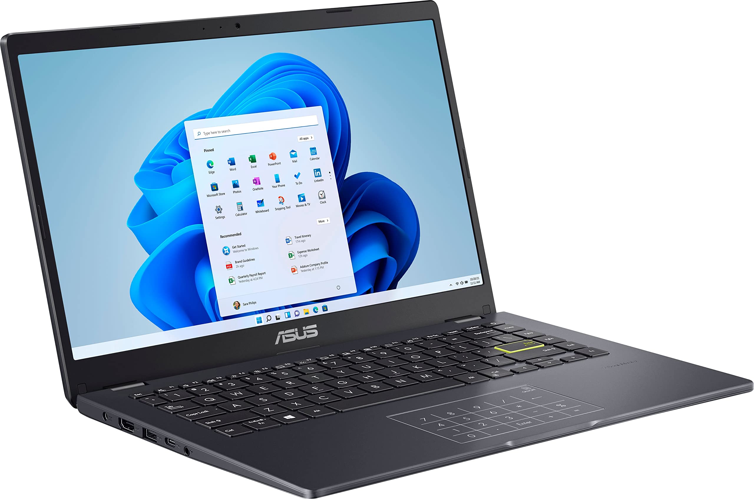 ASUS Newest 14" HD Laptop, Intel Celeron N4020 Processor(up to 2.8GHz), 320GB SSD(64GB eMMC+ 256GB SSD), 4GB RAM, Webcam, Intel HD Graphics, Bluetooth, Win11 S + 1 Year Office 365, Star Black