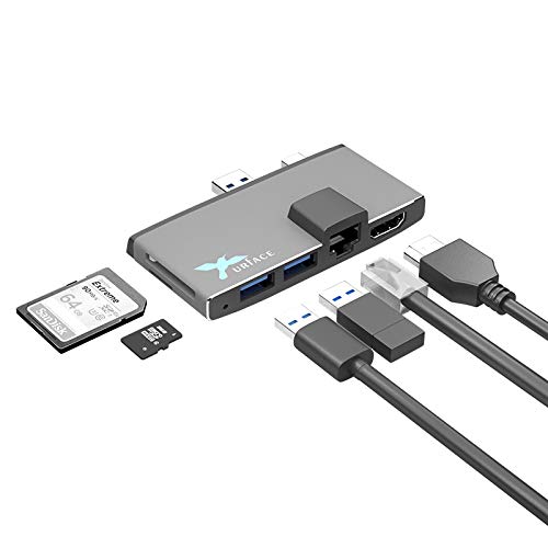 IMD-SUR331 Docking USB Hub for Surface Pro5 with LAN Port, Silver