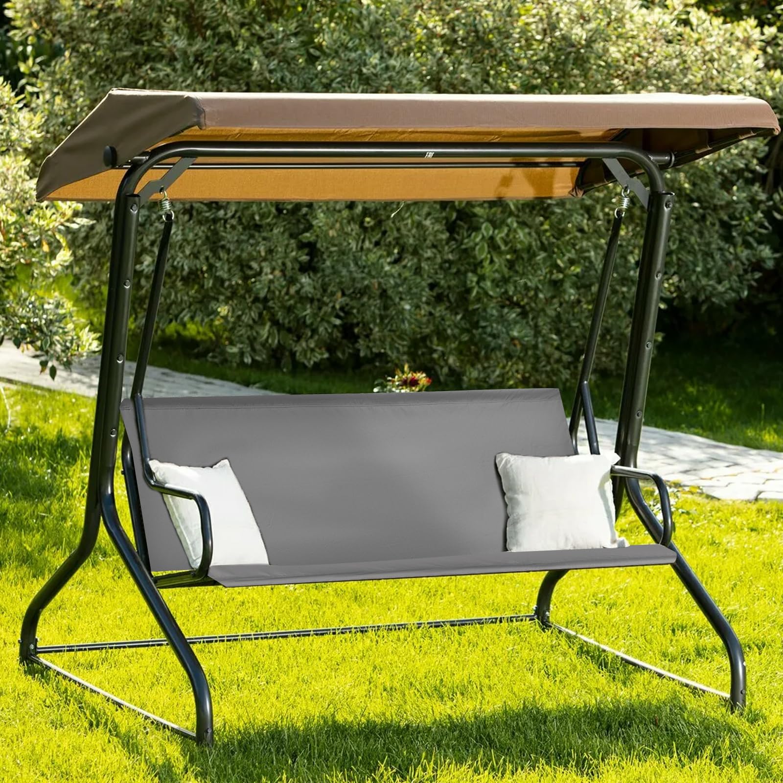 Baizoy Porch Patio Swing Seat Cover Replacement,600D Thickened Oxford Waterproof Swing Replacement,Cushion Protection,Outdoors Covers Seater for Bench,Seats Swings 3-Seat Garden Yard Canvasm Seating