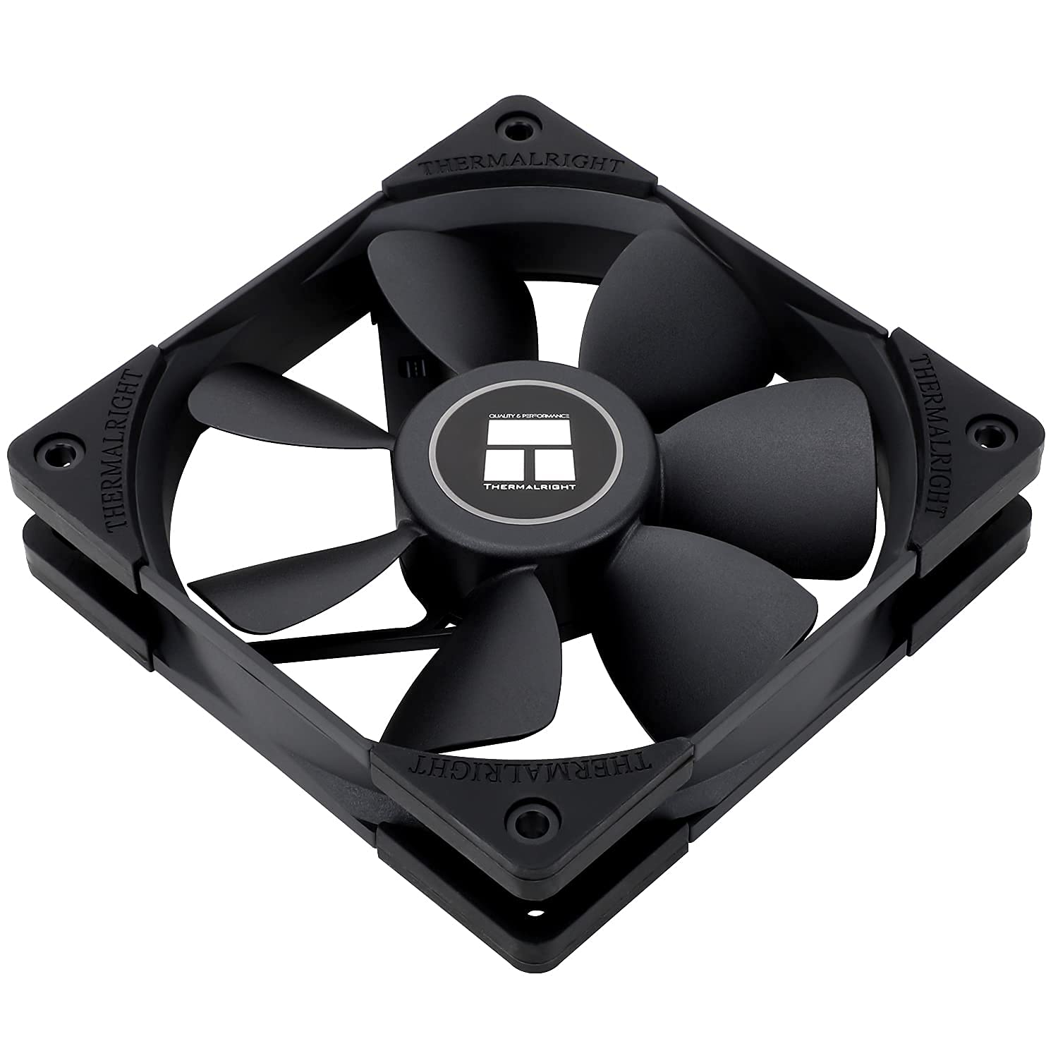 Thermalright TL-R12B 120mm Black CPU Fan, 4-PIN PWM Control, 1500RPM, Balance Performance Case Fan, Low Noise Computer CPU Fan Cooler