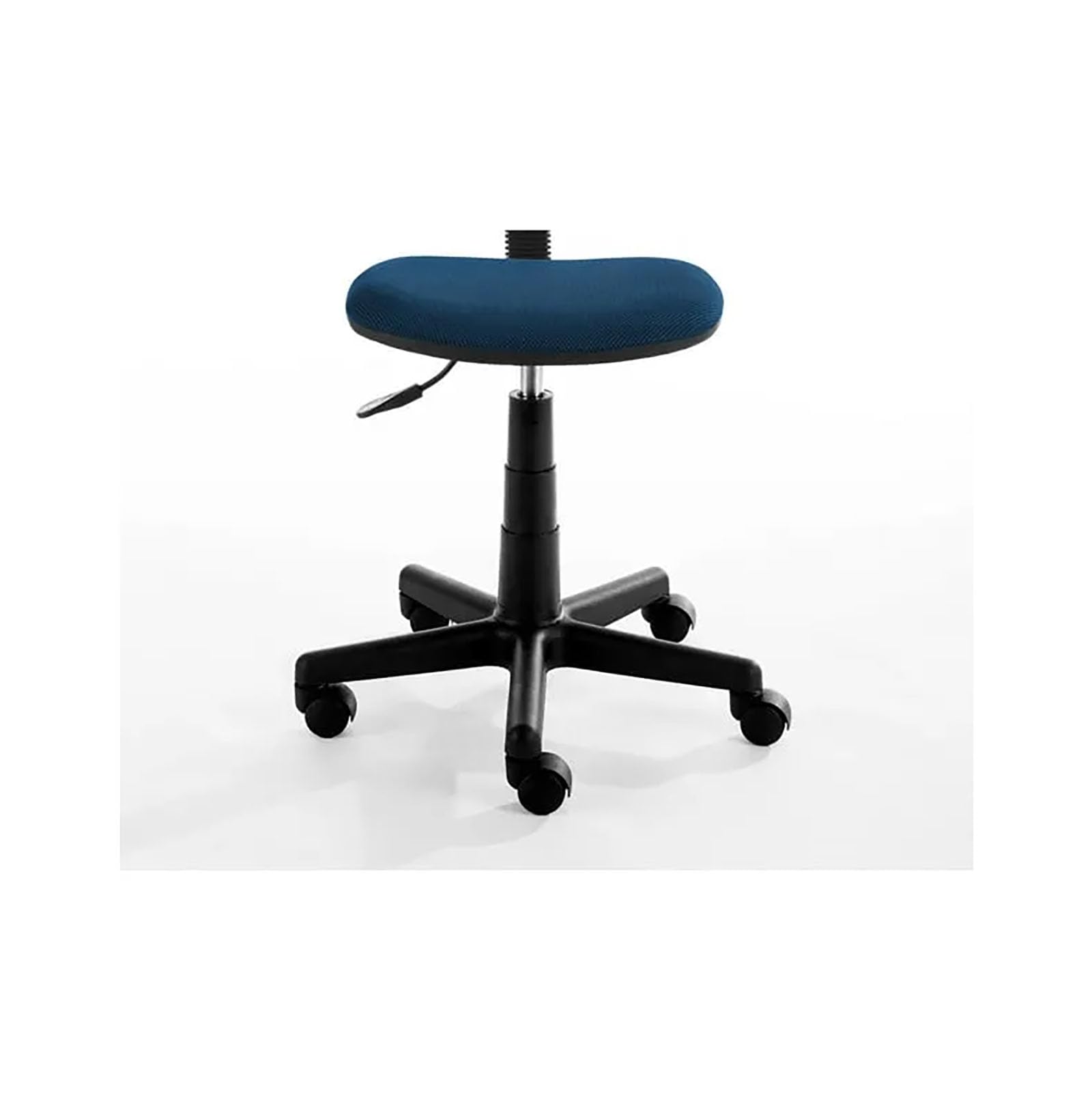 Armless Desk Chairs, Chair No Arms, Adjustable Rolling Mesh Task Work Swivel Chairs with Wheels Work Vanity Chair for Small Spaces Home Bedroom Study, Navy Blue