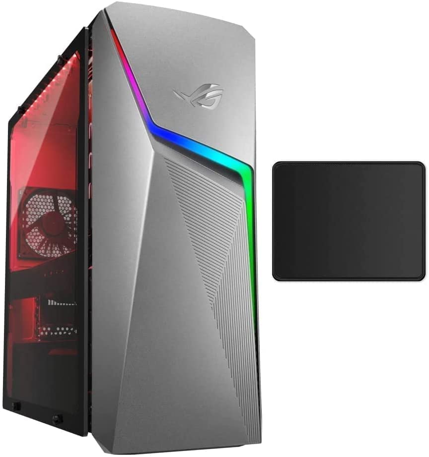 ASUS Newest ROG Strix GL10 Premium Gaming Desktop | AMD Ryzen 5 3600X | 8GB RAM | 256GB SSD | NVIDIA GeForce GTX 1660TI | Gray | Windows 10 | with Mouse Pad Bundle
