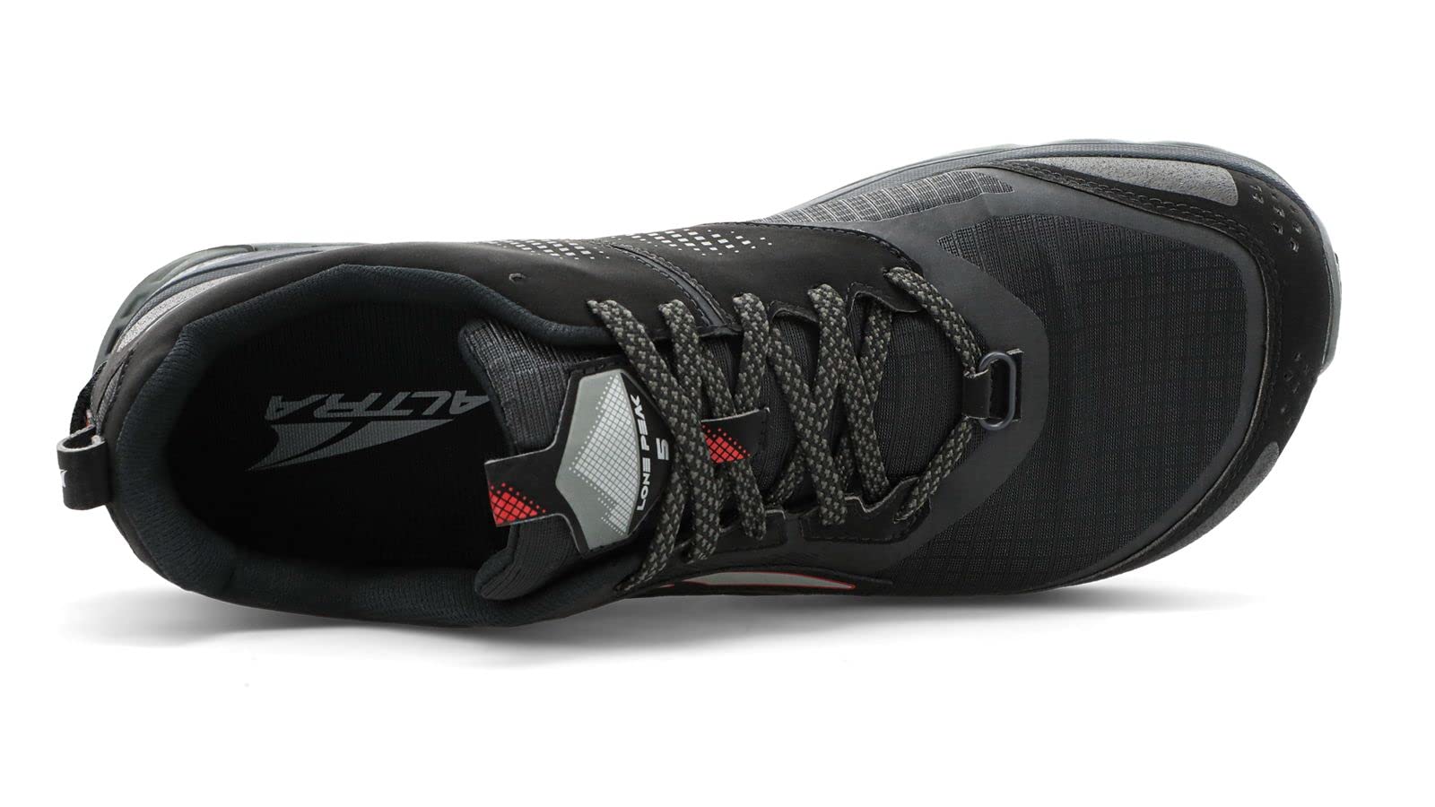 ALTRA Men's Lone Peak 5 Trail Running Shoe, Dark Slate/Red, 12