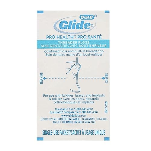Glide Threader Floss, 30 Single-Use Packets each (Value Pack of 3)