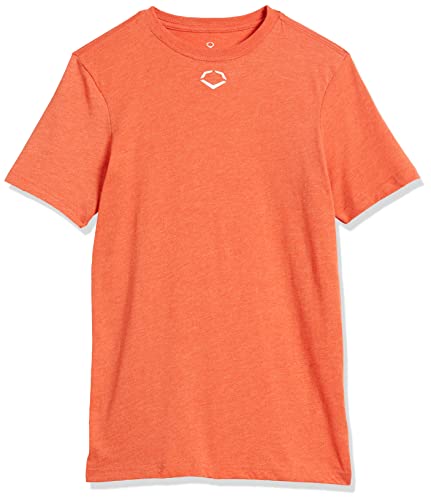 EvoShield Youth Heather Short Sleeve Tee - Orange, Large