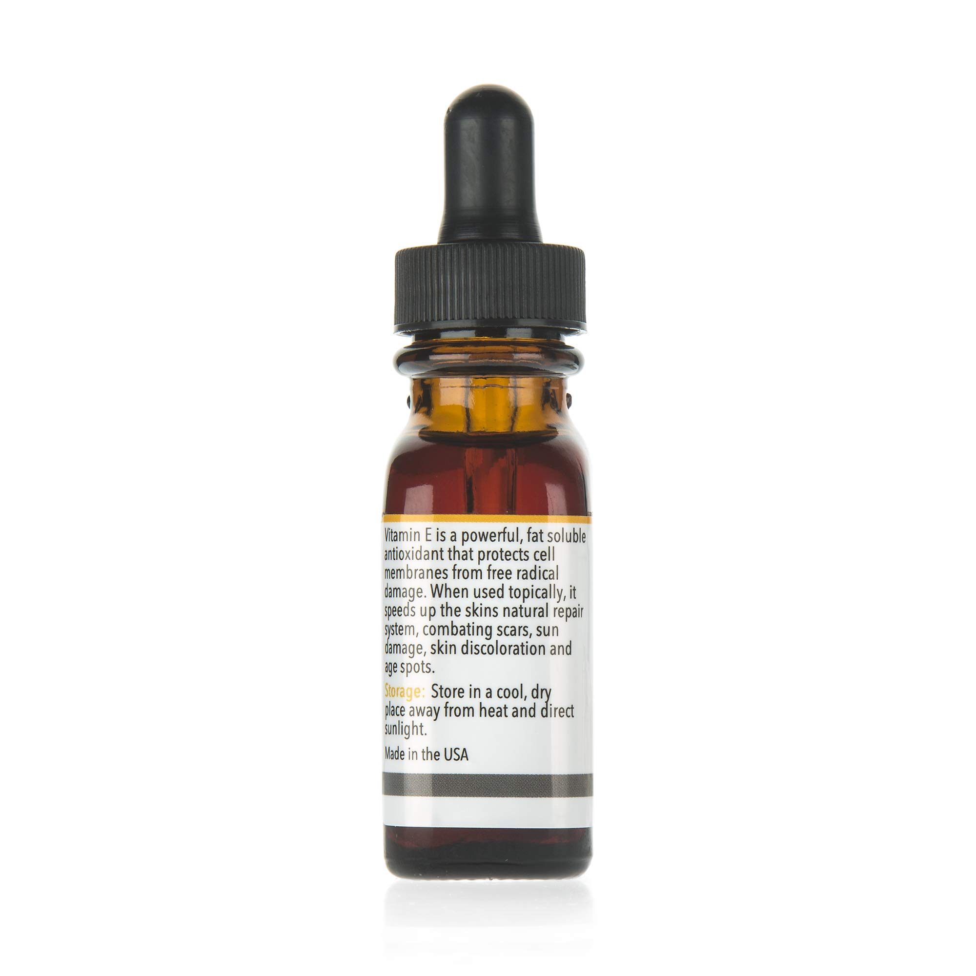 Bos Essentials Natural Vitamin E Oil (>90% D-Alpha Tocopherol) | Pure & Undiluted Oil | Diminishes The Appearance of Scars, Wrinkles, & Other Skin Abnormalities | Non-GMO