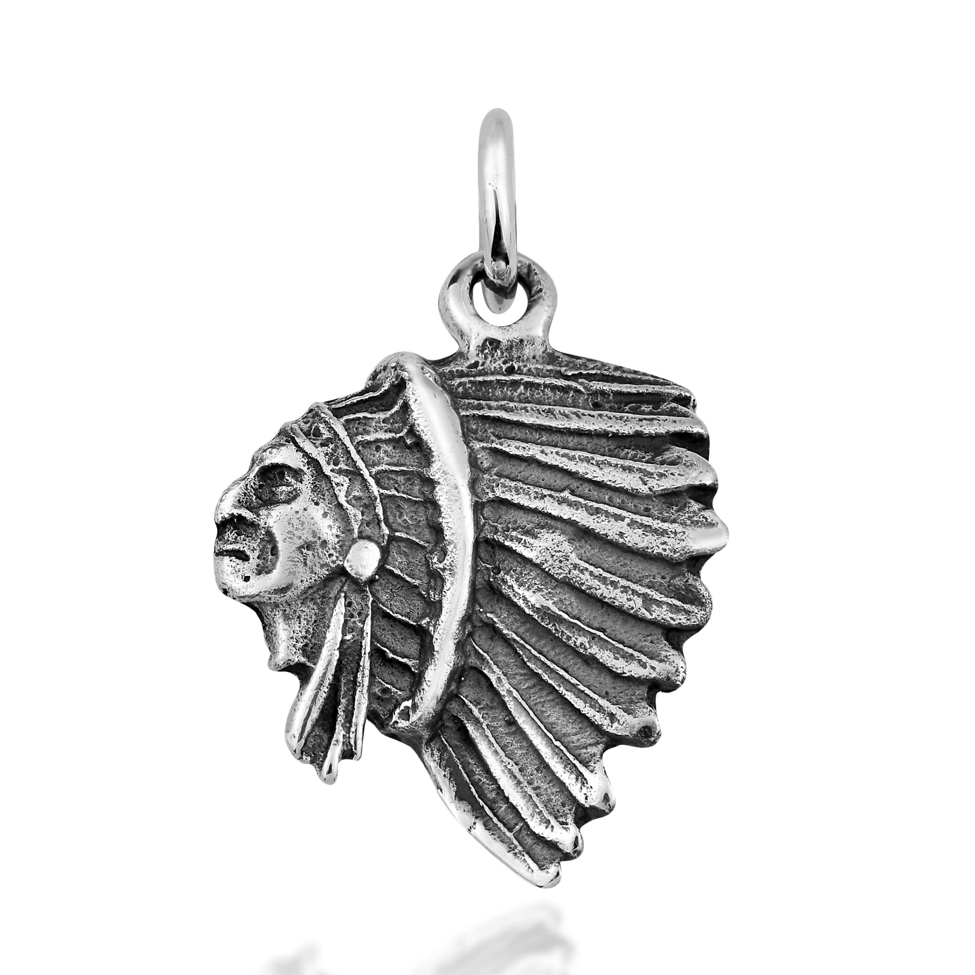 AeraVida Native American Style .925 Sterling Silver Charm Pendant