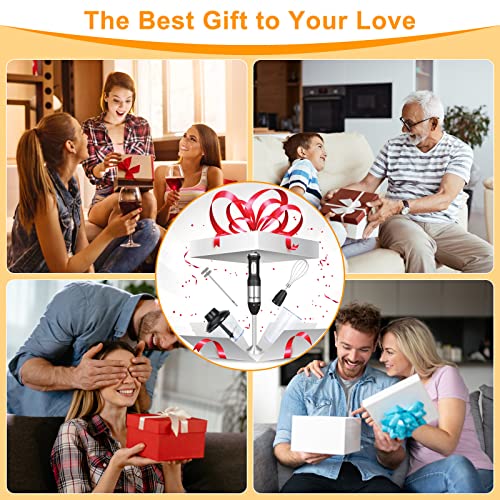 Keylitos 5 in 1 Immersion Hand Blender Mixer, [Upgraded]1000W Handheld Stick Blender with 800ML Beaker,600ML Chopper,Whisk and Milk Frother for Smoothie,Baby Food,Sauces Red,Puree,Soup