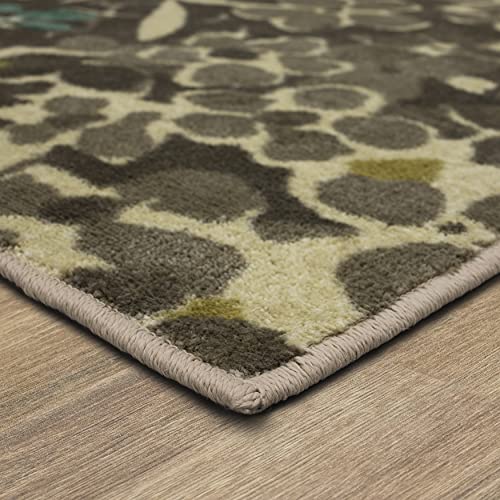 Mohawk Home Aurora Radiance Aqua Abstract Floral Accent Area Rug, 2'6"x3'10", Blue/Green