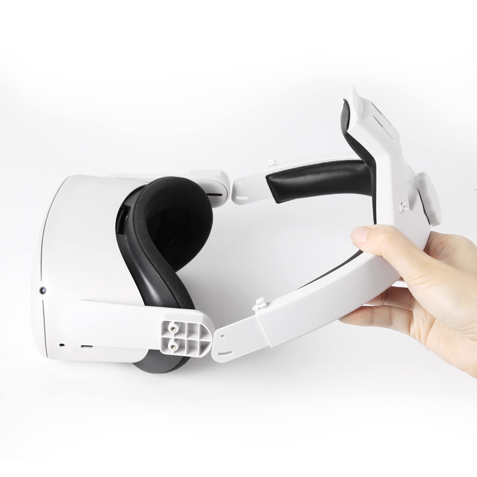 Adjustable Headband with Head Cushion Replacement Compatible for Oculus Quest 2 Enhance Support Reduce Pressure