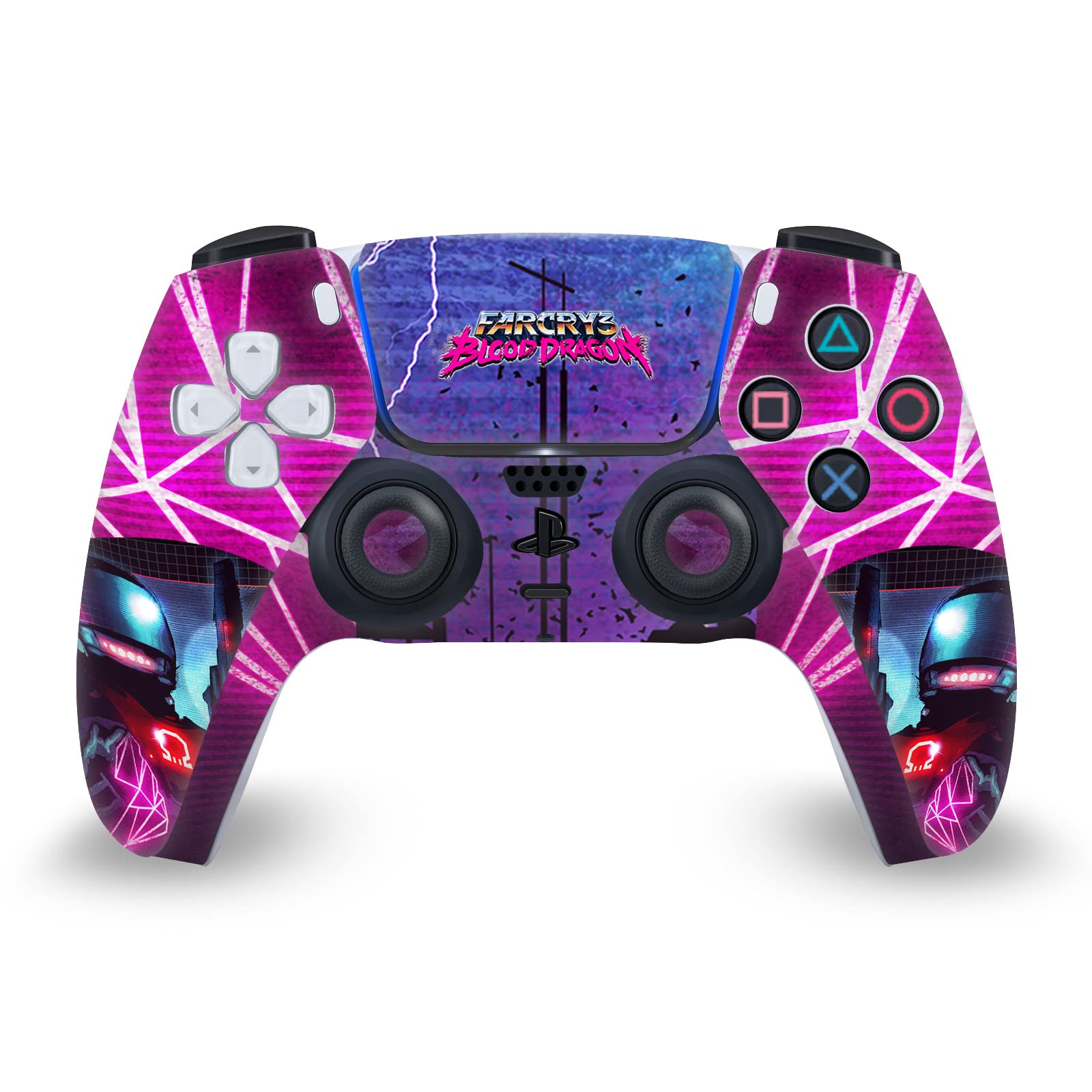 Head Case Designs Officially Licensed Far Cry 3 Blood Dragon Key Art Omega Vinyl Faceplate Gaming Skin Decal Compatible With Sony PlayStation 5 PS5 Digital Edition Console and DualSense Controller