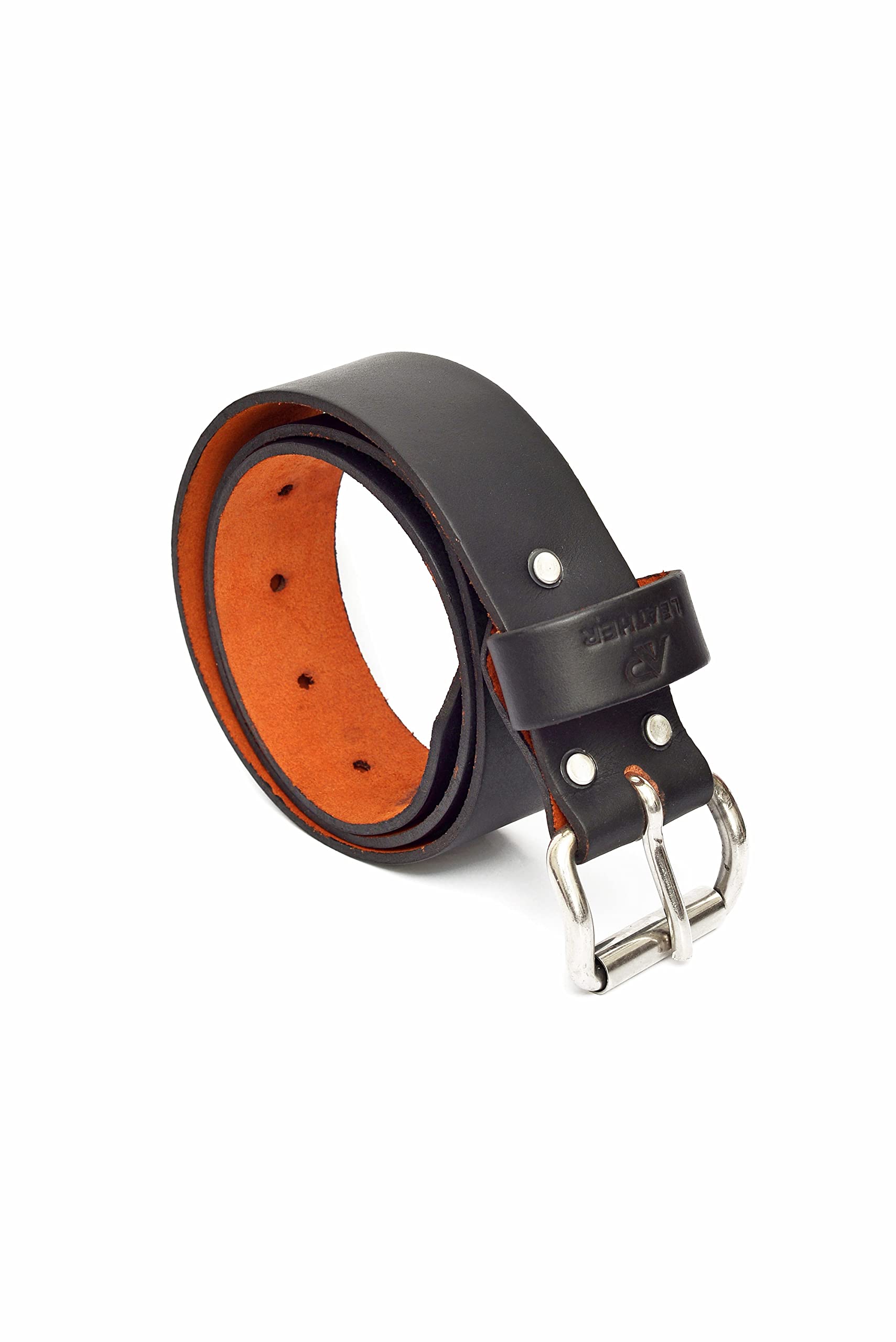 Ap Leather 100% Real Leather Work Belt , 32 Inch to 46 Inch , 2MM Leather Thickness ,Single Hole , Leather Tool Belt ,Men ,Work Tool Belt , 2MM Width