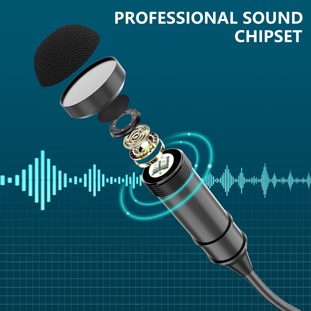 ALTSON Professional Lavalier Microphone for iPhone/Video Conference/Podcast/Voice Dictation/YouTube Grade Omnidirectional Phone Audio Video Recording Condenser Microphone (6.4FT)