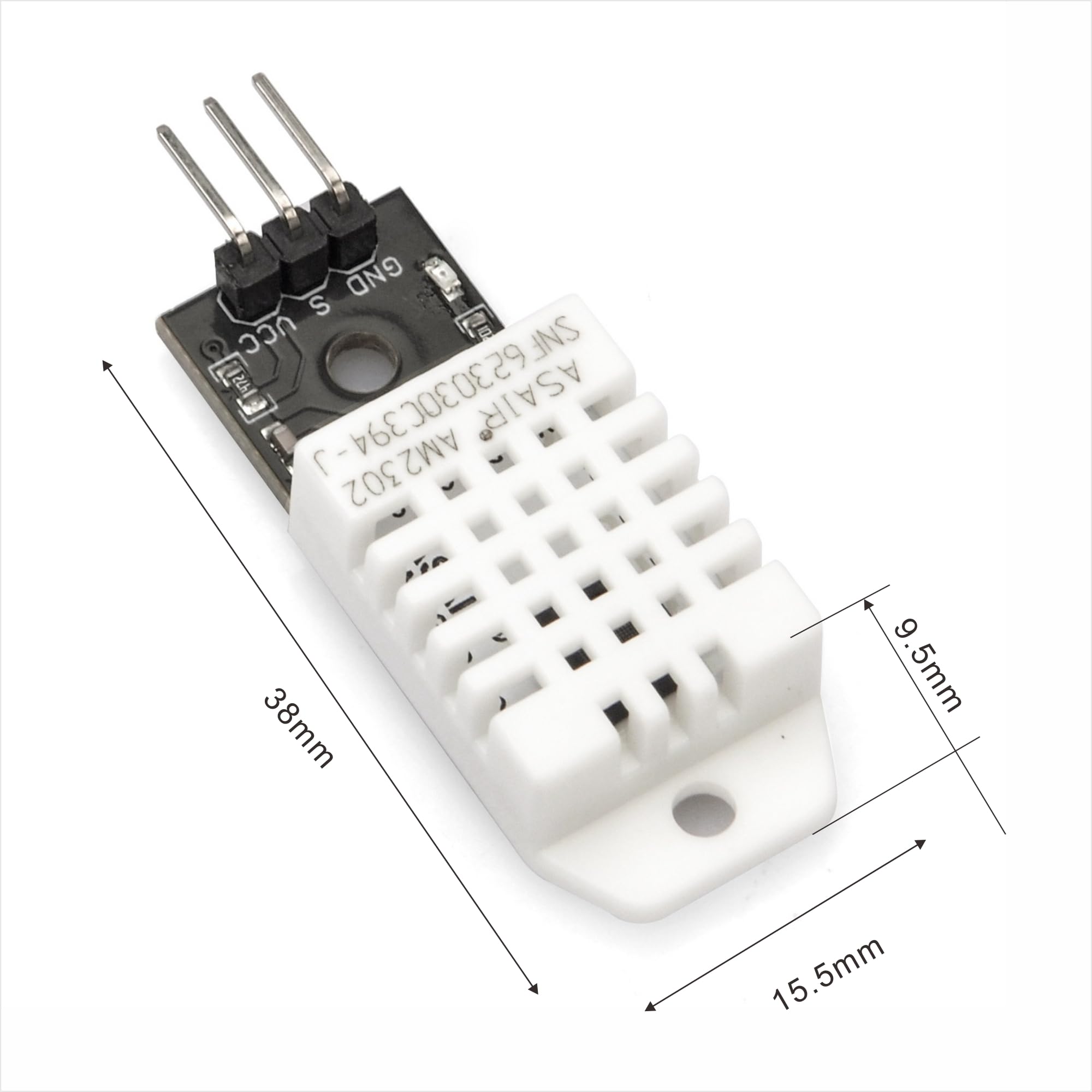 Gowoops 2pcs DHT22/AM2302 Digital Humidity and Temperature Sensor Module for Arduino Raspberry Pi, Temp Humidity Gauge Monitor Electronic Practice DIY Replace SHT11 SHT15