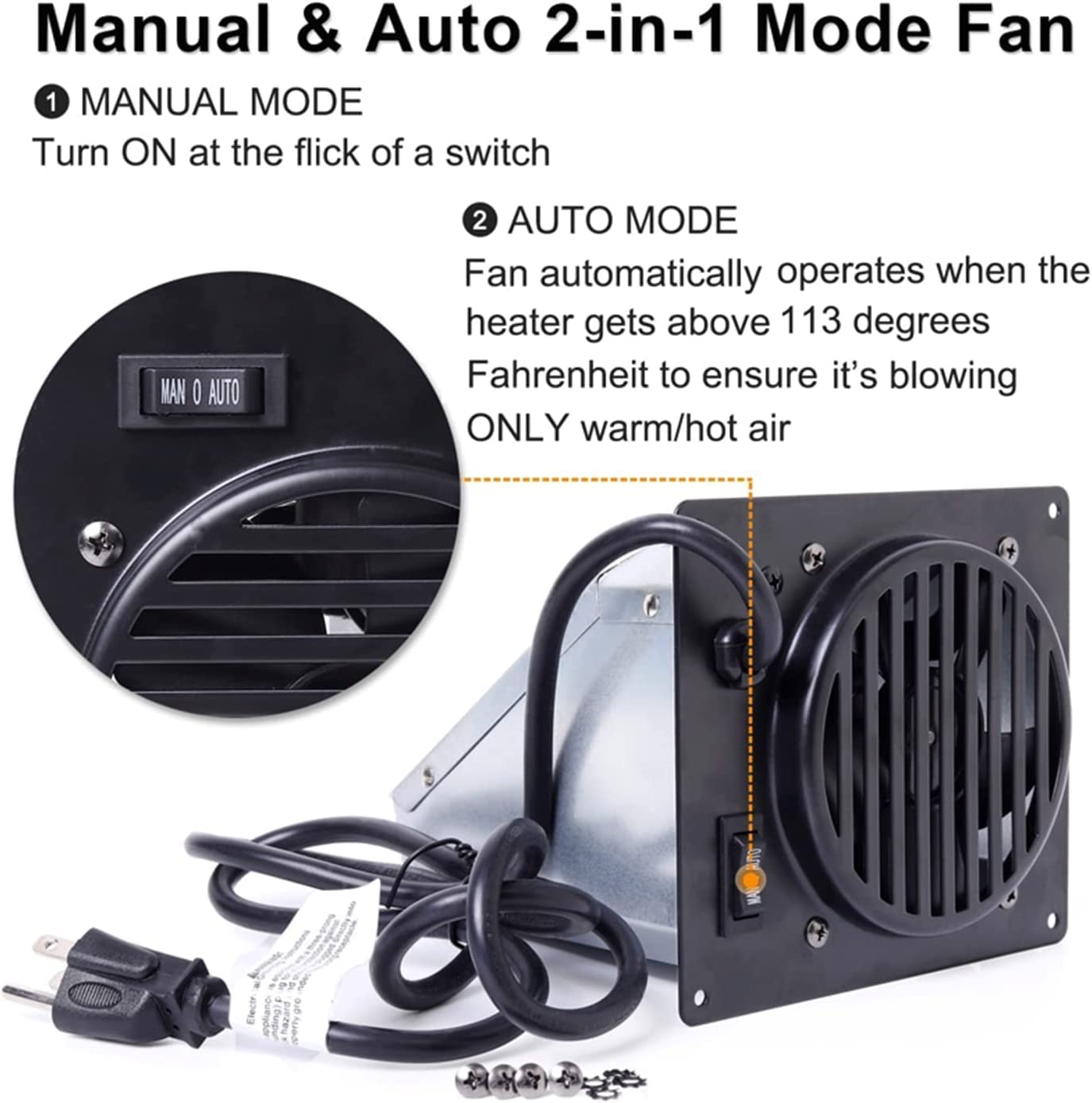 Replacement WHF100 DynaGlo Heater Fan Blower, Vent Free Wall Heater Fan WHF100 for DynaGlo, Mr. Heater Wall Heaters
