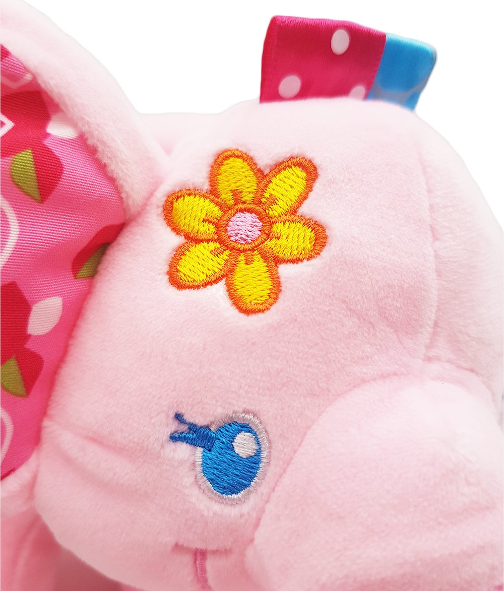 Zocita Baby Musical Elephant Stuffed Animal Toy, Bedtime Stroller Crib Plush Doll for Infant Toddler Kids(Pink)
